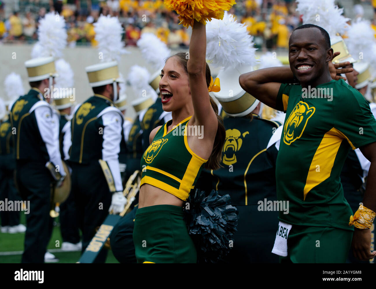Waco, Texas, USA. 28th Sep, 2019. Baylor Bears cheerleaders perform ...