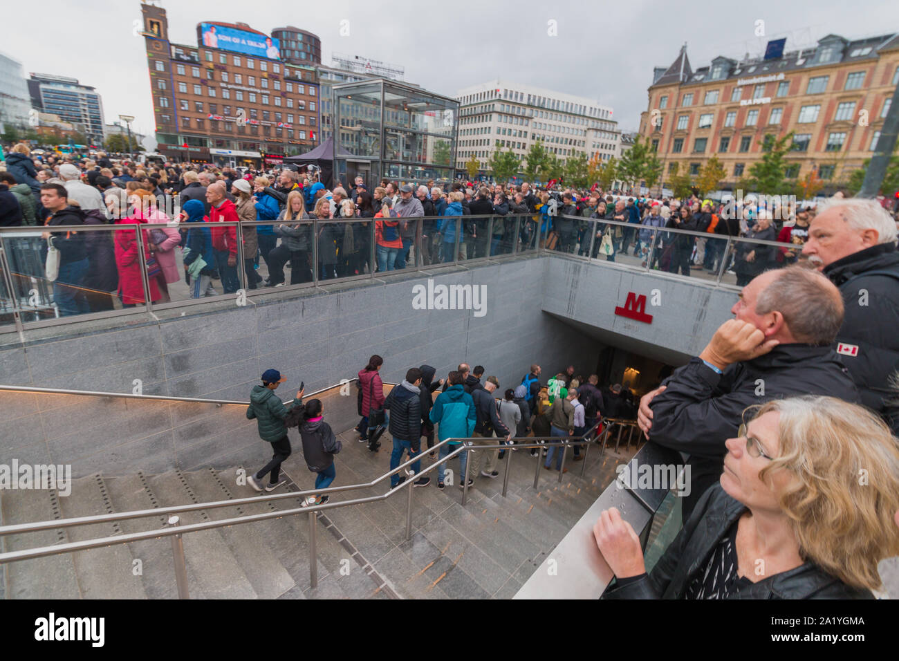 Copenhagen, Zealand Denmark - 29 9 2019: New M3 cityringen metro line ...