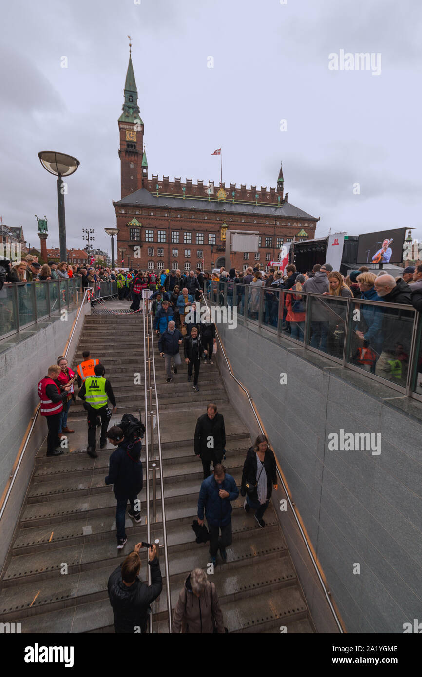 Copenhagen, Zealand Denmark - 29 9 2019: New M3 cityringen metro line ...