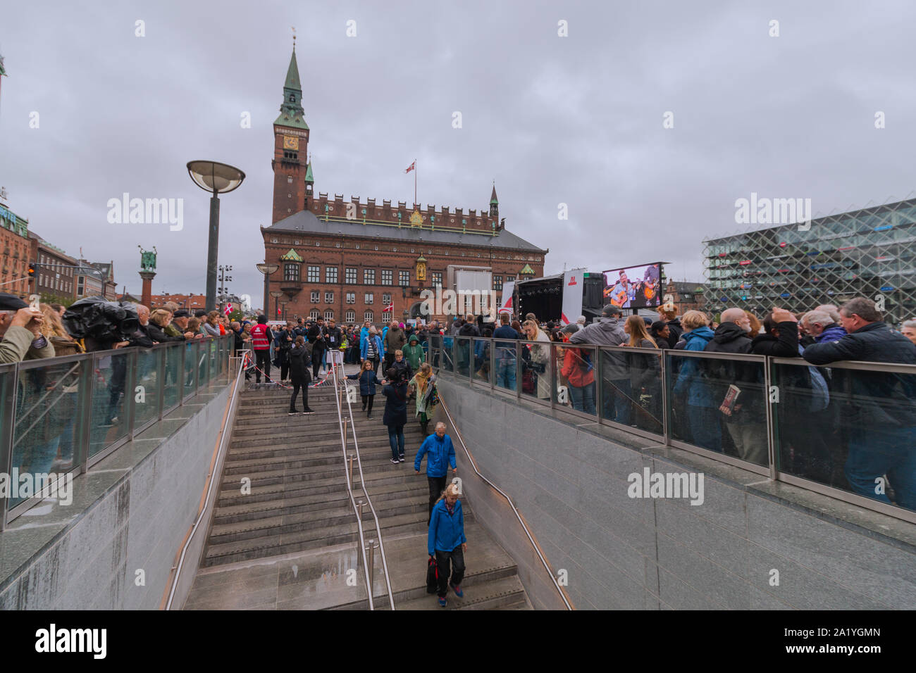 Copenhagen, Zealand Denmark - 29 9 2019: New M3 cityringen metro line ...
