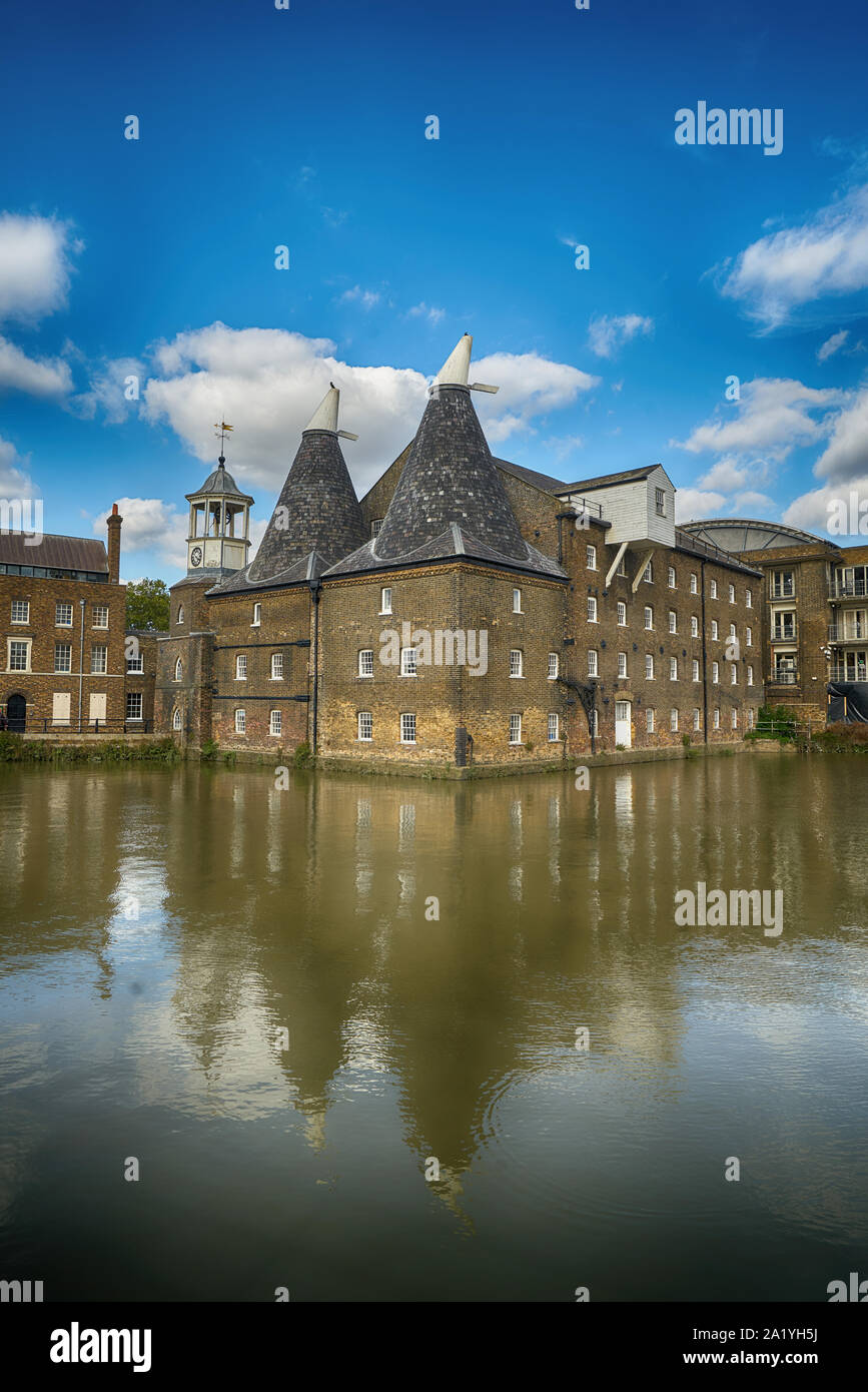 three mills island east london Stock Photo - Alamy