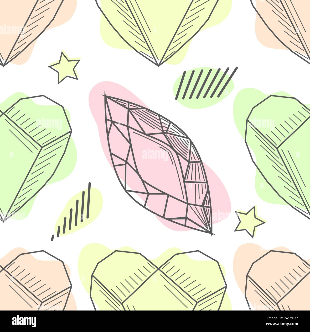 Seamless pastel diamonds pattern. Background with colorful gemstones ...