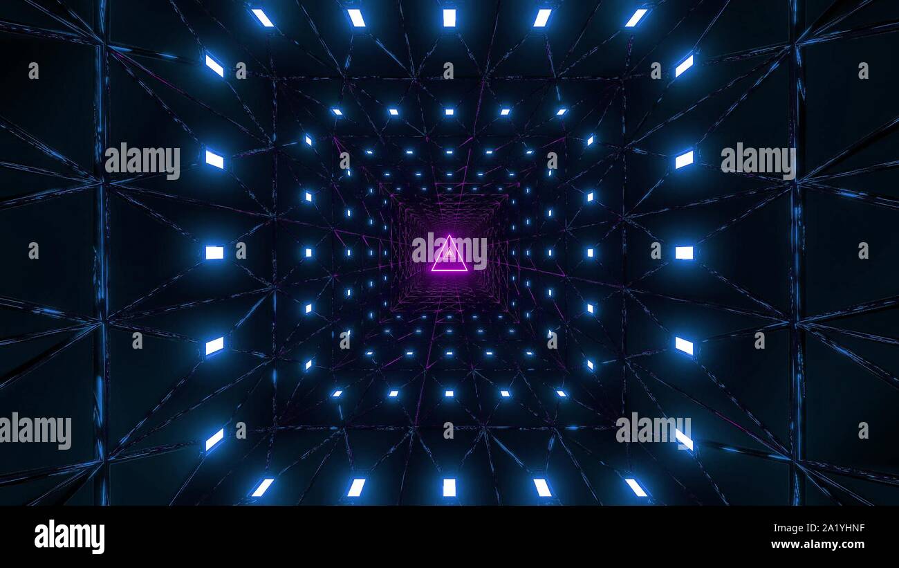 glowing triangle wireframe design 3d illustration background wallpaper ...