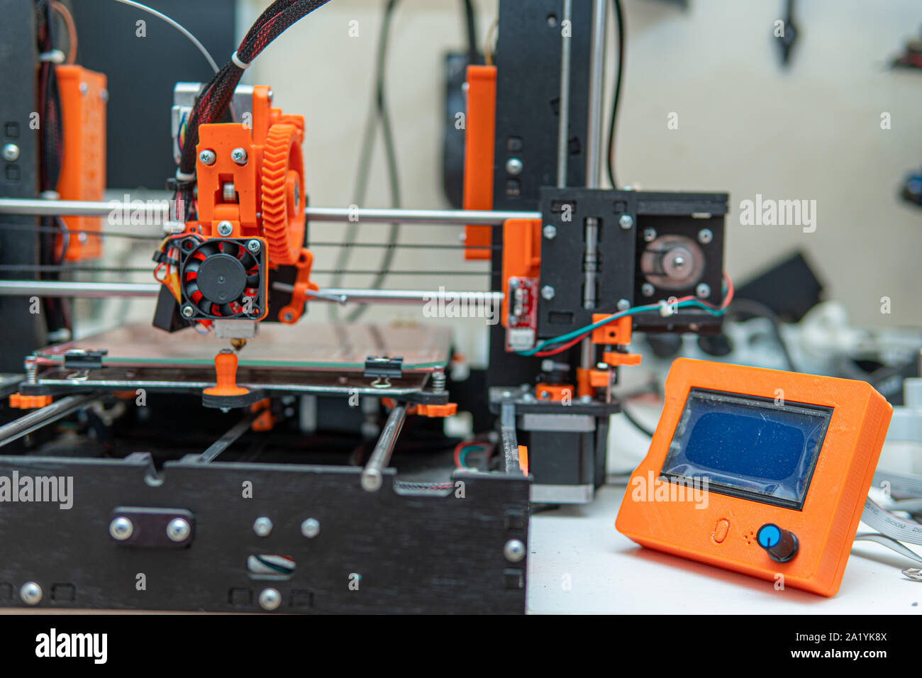 3D printer elements. 3D printing device mechanism Stock Photo - Alamy