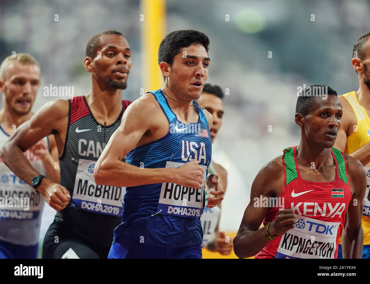 Doha, Qatar. 29th Sep, 2019. Bryce Hoppel of United States competing in ...