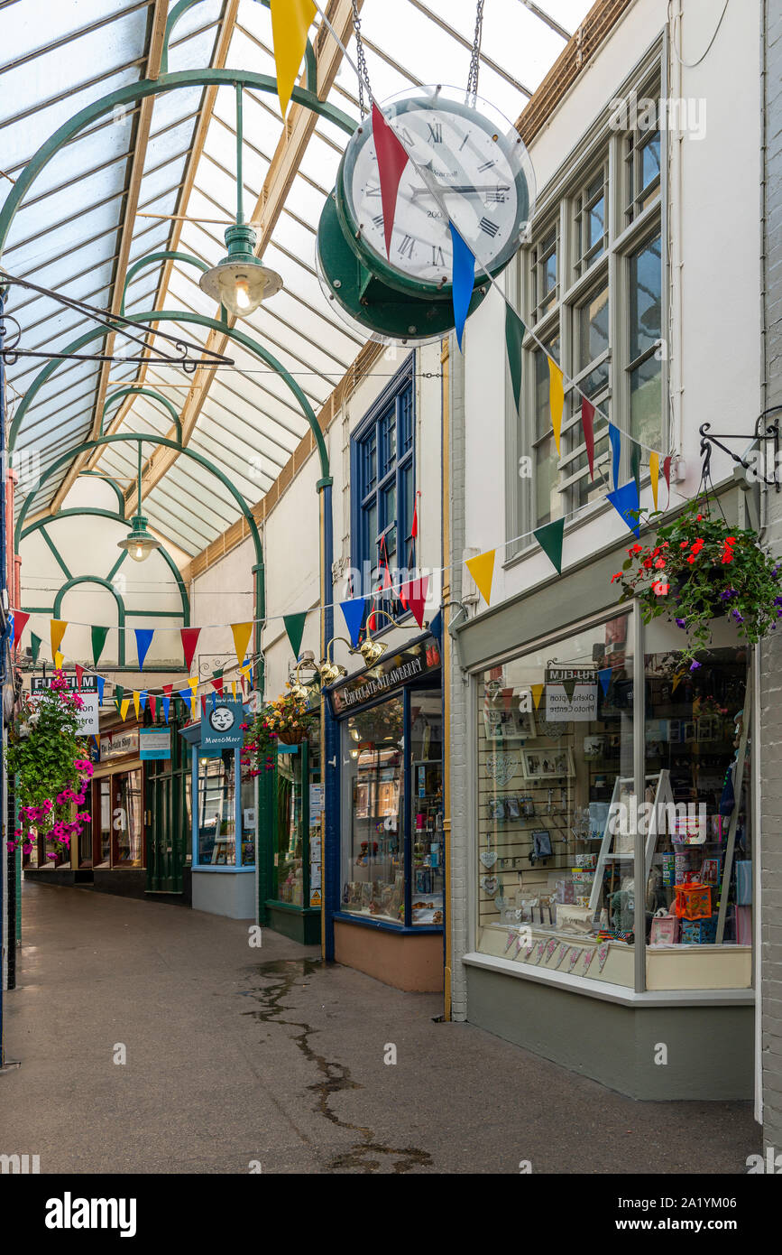 Victorian shopping arcade Okehampton, Devon,UK Stock Photo - Alamy