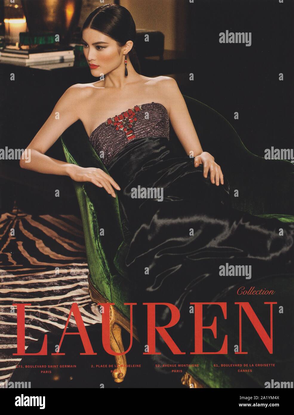 poster advertising Ralph Lauren fashion house in paper magazine from ...