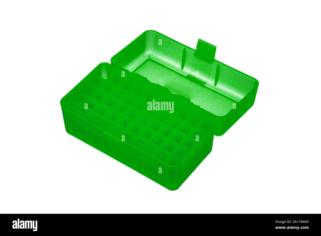 Plastic box for cartridges isolate on white background Stock Photo - Alamy