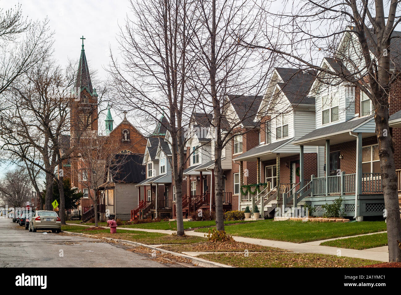 Residential buildings in the Grand Crossing neighborhood Stock Photo ...