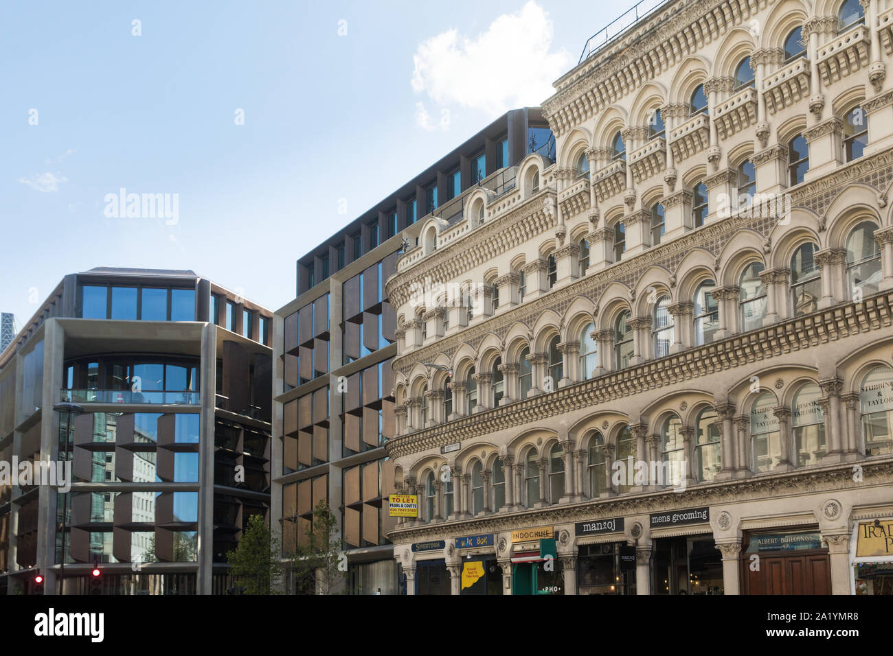 Queen Victoria Street and Bloomberg London Stock Photo - Alamy