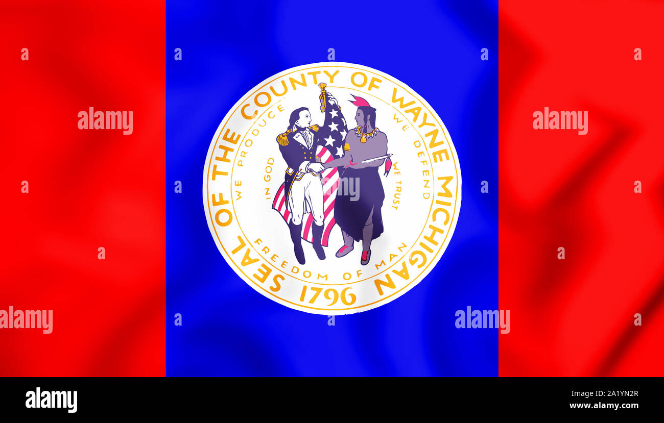 Detroit michigan flag city detroit hi-res stock photography and images ...