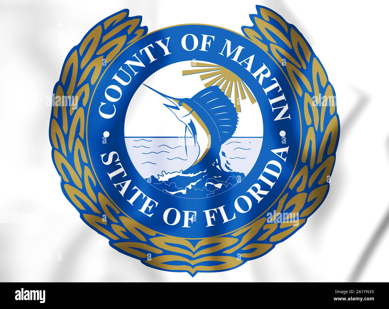 3D Seal of Martin County (Florida), USA. 3D Illustration Stock Photo ...