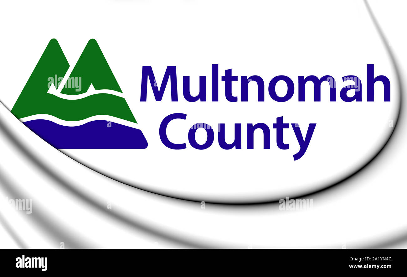 3D Emblem of Multnomah county (Oregon), USA. 3D Illustration Stock ...