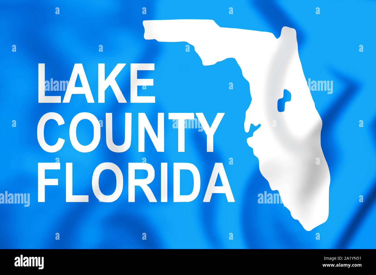 3D Flag of Lake County (Florida), USA. 3D Illustration Stock Photo - Alamy