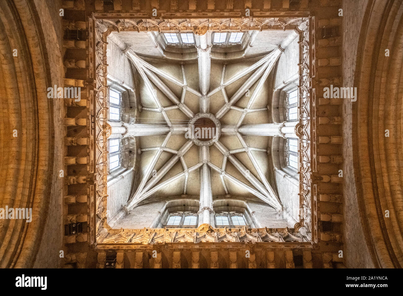 The interior of Durham Cathedral, Durham, United Kingdom Stock Photo ...