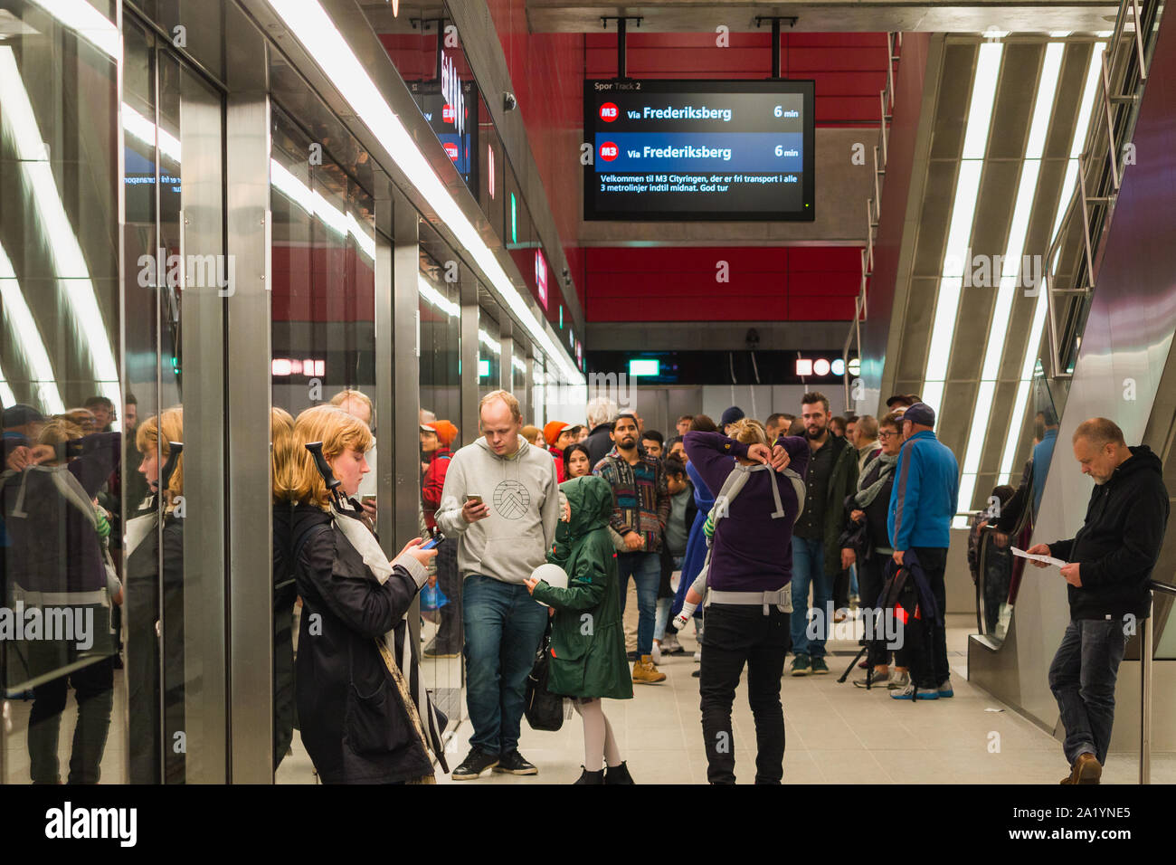 Copenhagen, Zealand Denmark - 29 9 2019: First people going to try new ...