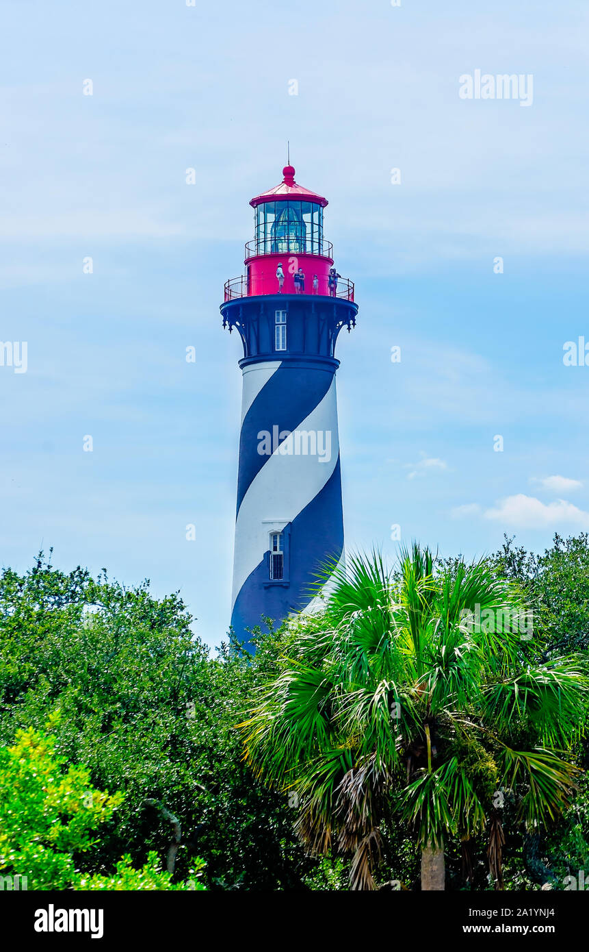 The St. Augustine Lighthouse is pictured through the trees, Sept. 6 ...