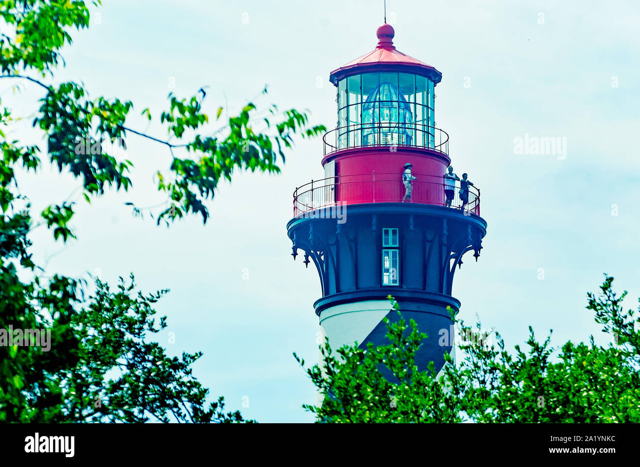 The St. Augustine Lighthouse is pictured through trees, Sept. 6, 2019 ...