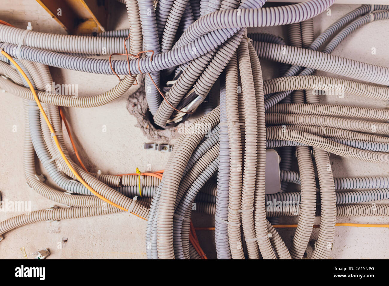 background of used electrical wires at collection center Stock Photo ...