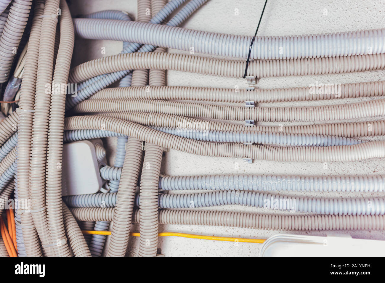 background of used electrical wires at collection center Stock Photo ...