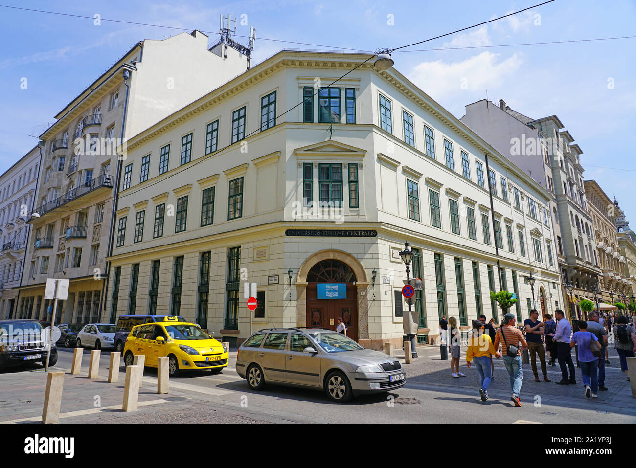 BUDAPEST, HUNGARY -26 MAY 2019- View of the Budapest campus of Central ...