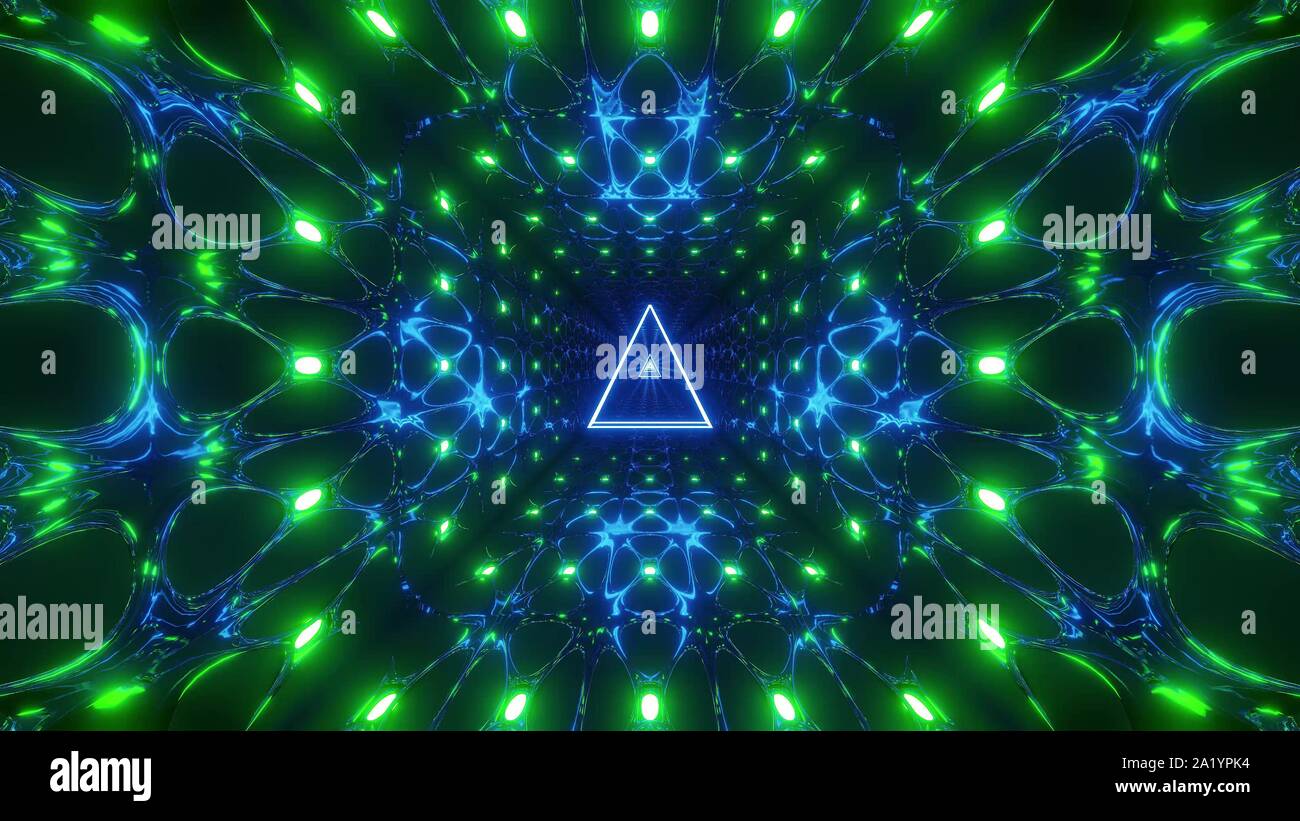 glowing triangle wireframe design 3d illustration background wallpaper ...