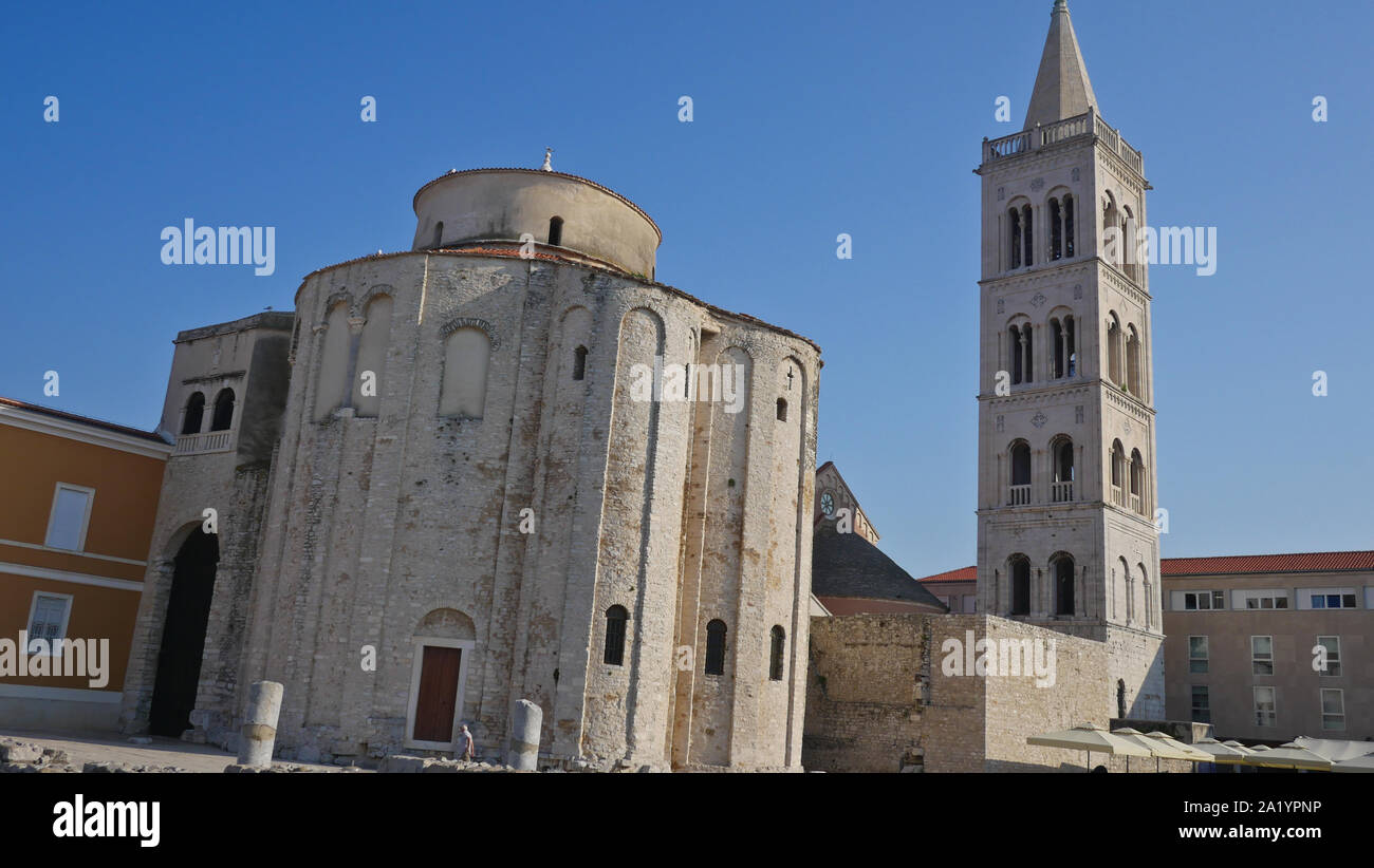 Croatia, Ancient buildings at Zadar and Dubrovnik old town Stock Photo ...