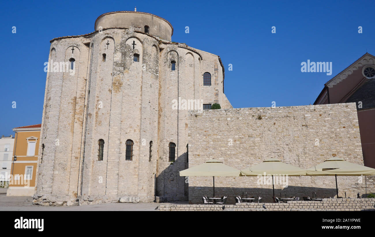 Croatia, Ancient buildings at Zadar and Dubrovnik old town Stock Photo ...