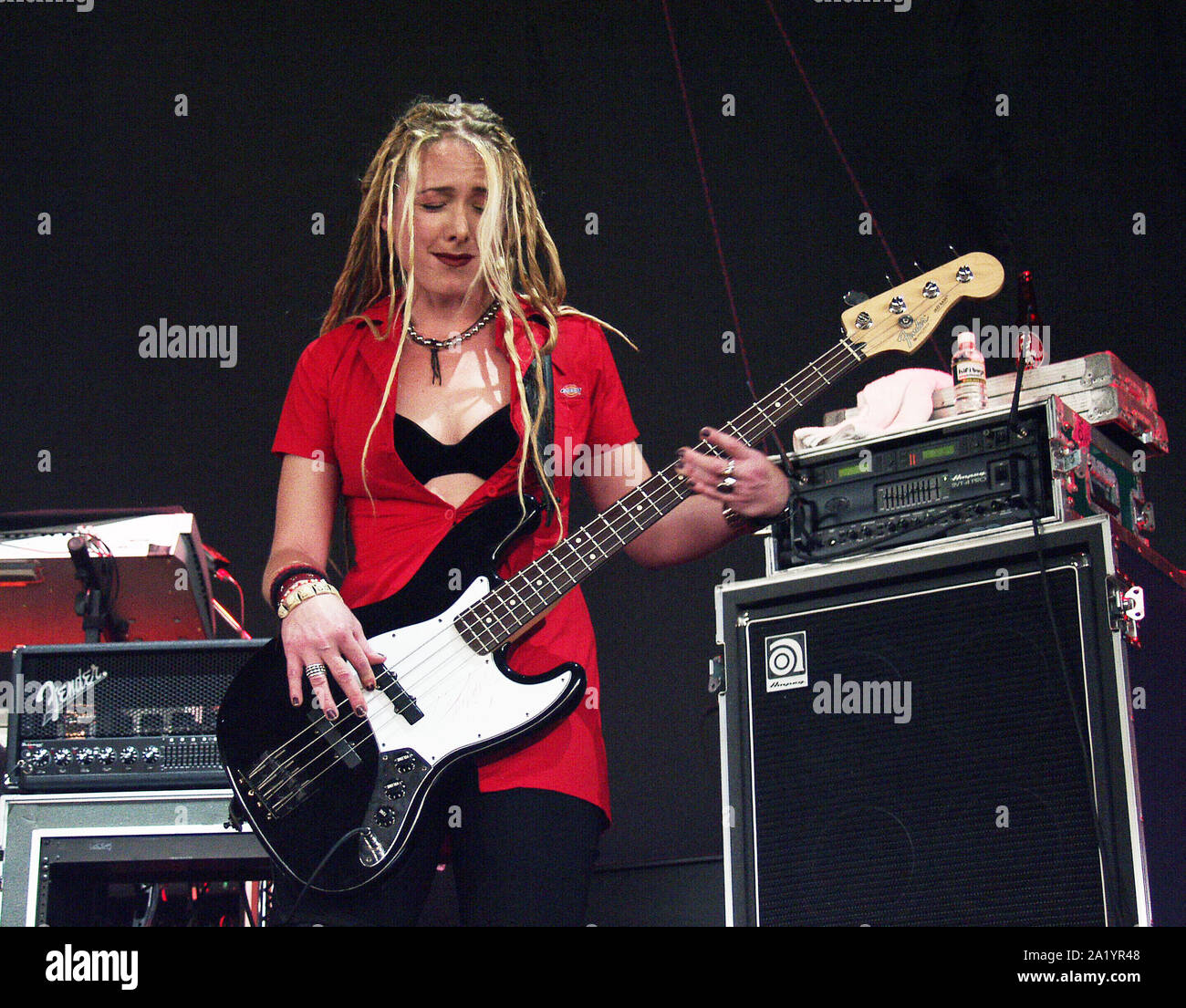 AUGUST 8: Leah Randi of Abandoned Pools performs at Lakewood Amphitheatre in Atlanta on August 8 ...