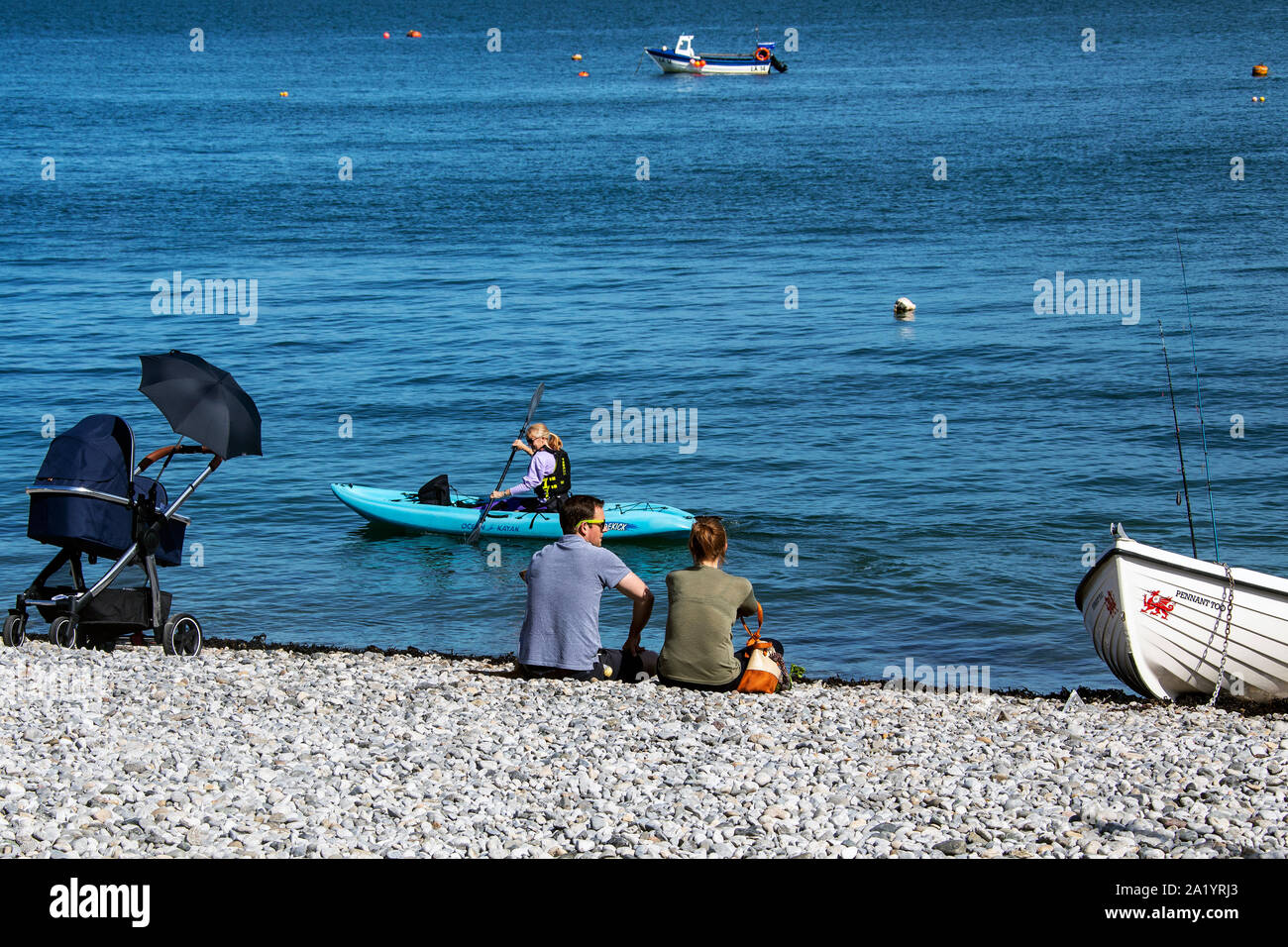 beach boats and prams Stock Photo - Alamy