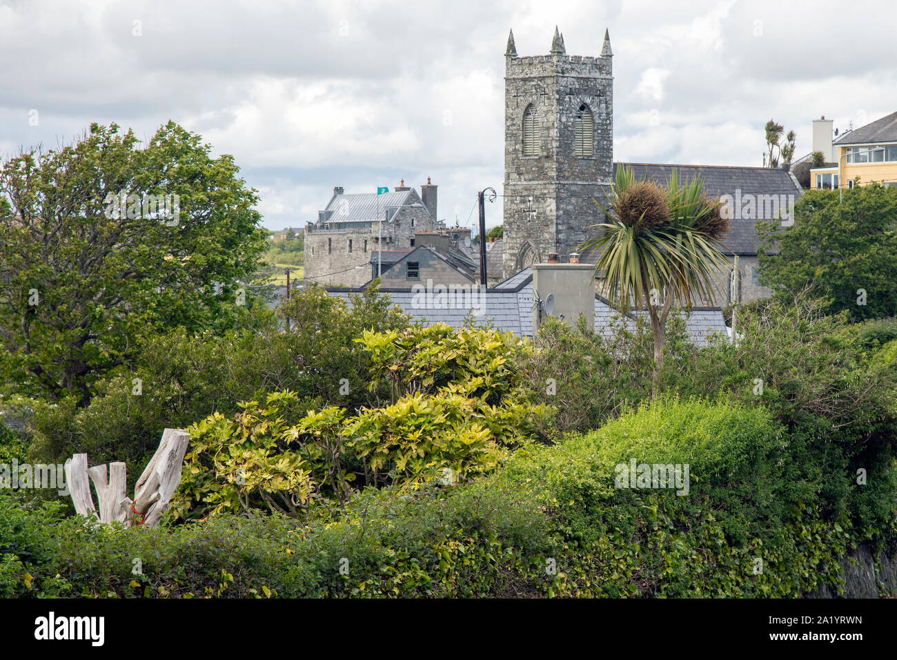 St Matthews Church with Dun na Sead in background Baltimore Stock Photo ...