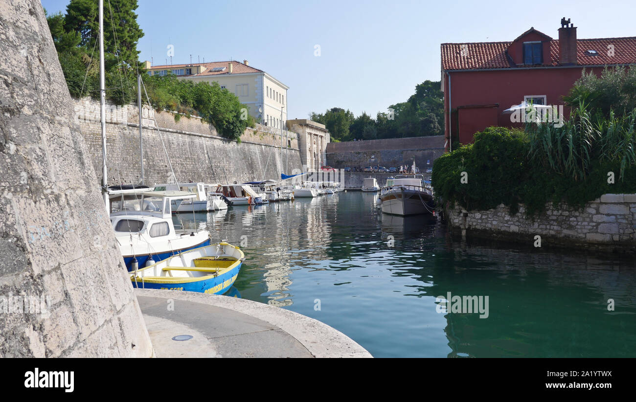 Croatia, Ancient buildings at Zadar and Dubrovnik old town Stock Photo ...