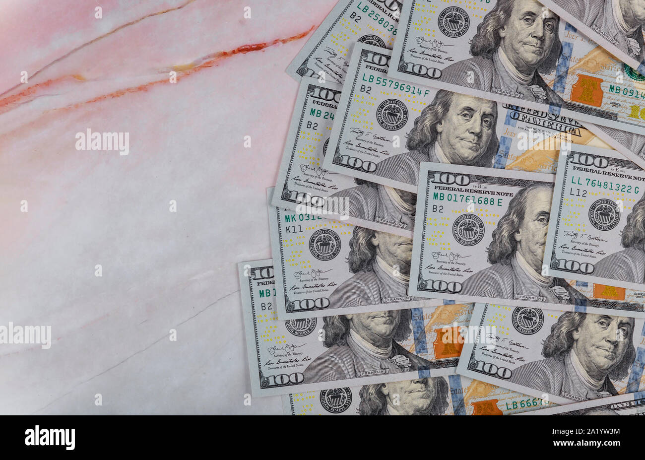 US dollar money in marble background for business cash American money ...