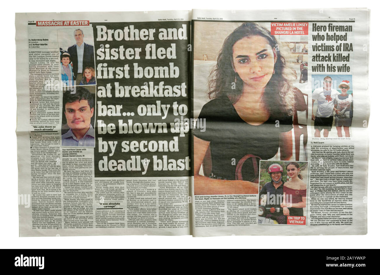 Daily mail newspaper inside spread hi-res stock photography and images ...