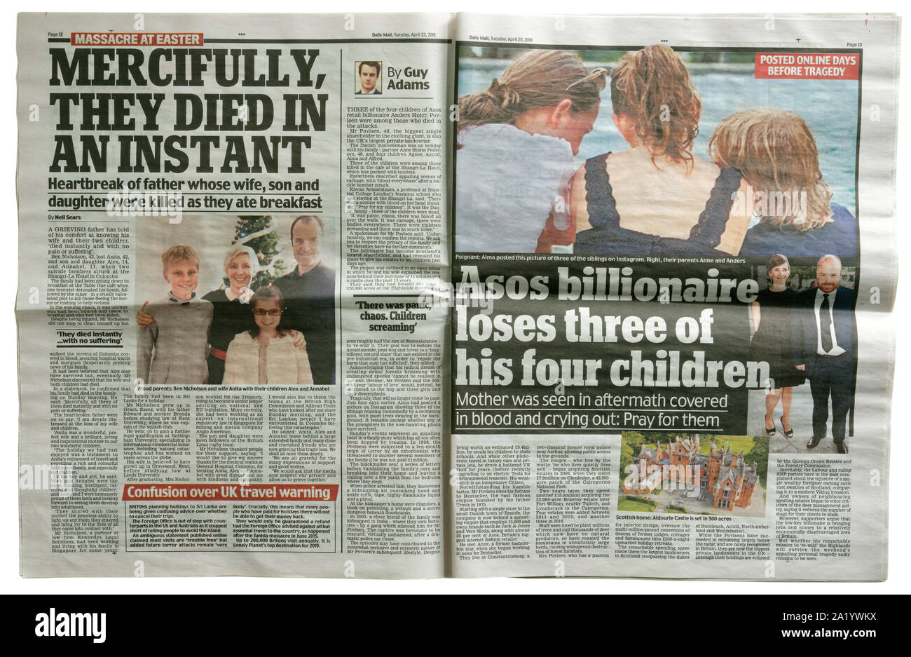 Daily mail newspaper inside spread hi-res stock photography and images ...