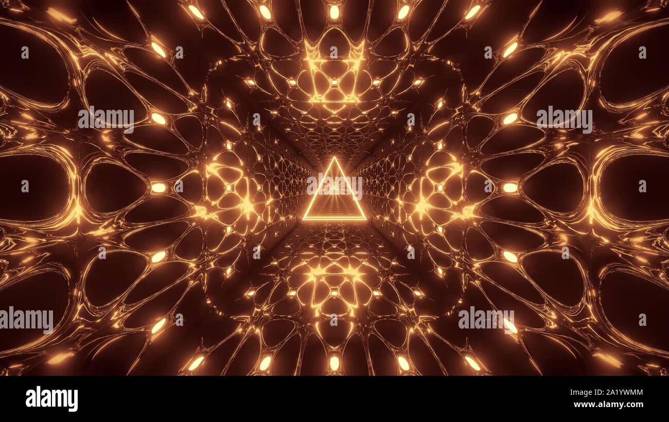 glowing triangle wireframe design 3d illustration background wallpaper ...