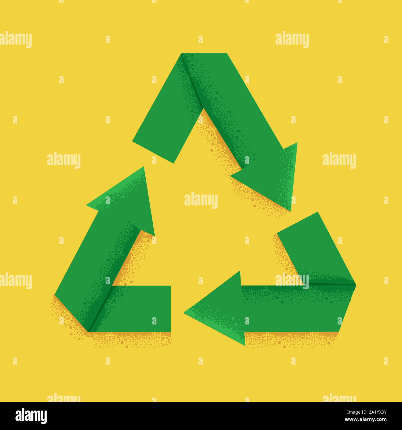 Illustration of a Recycle Symbol Design Icon Stock Photo - Alamy
