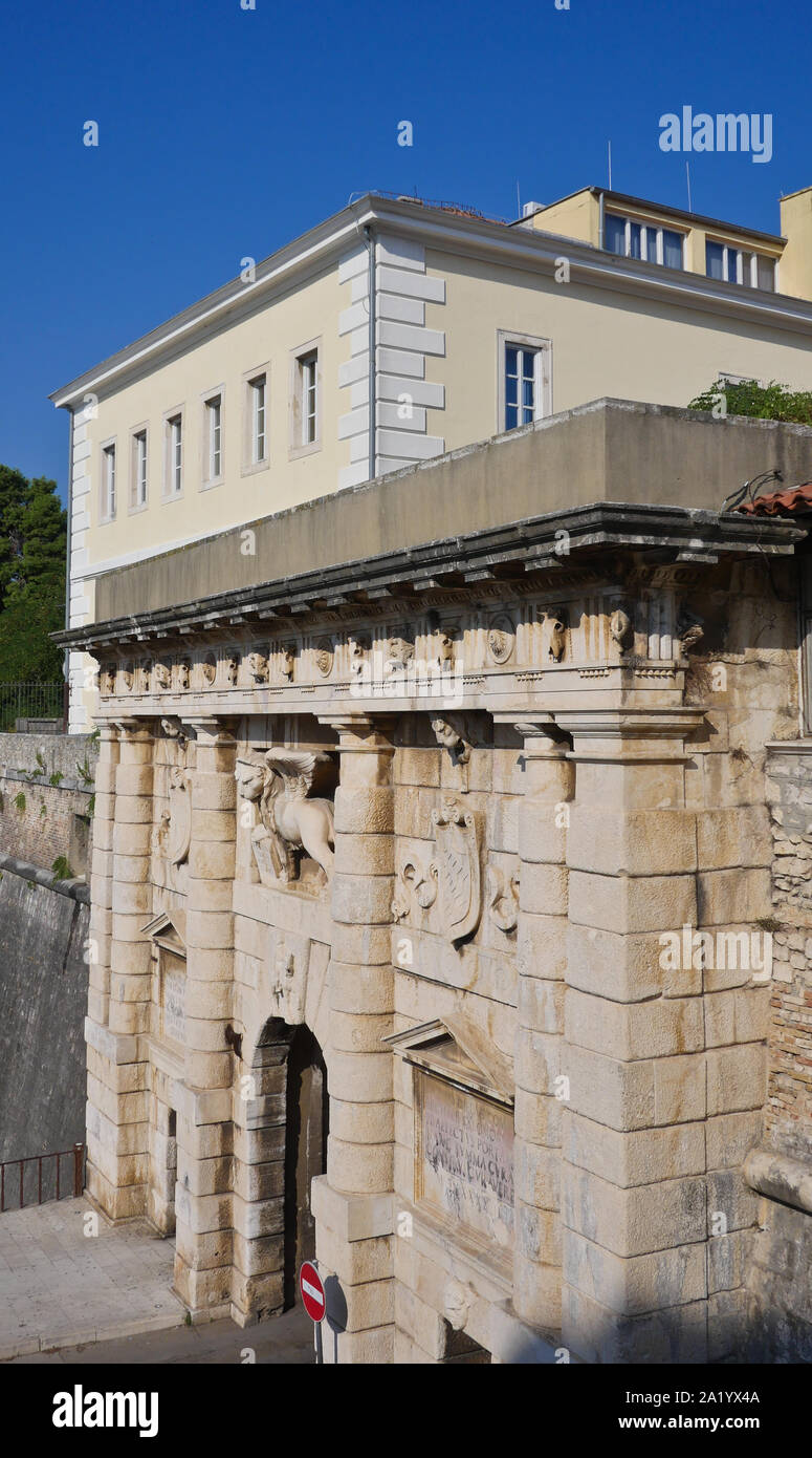 Croatia, Ancient buildings at Zadar and Dubrovnik old town Stock Photo ...
