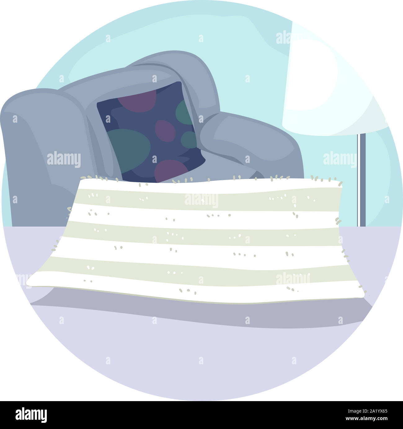 Illustration of Household Chores, Wiping Furniture Using Cloth Stock ...