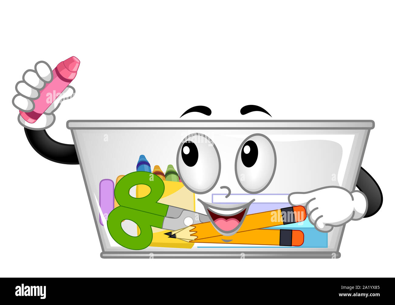 School crayon clipart hi-res stock photography and images - Alamy