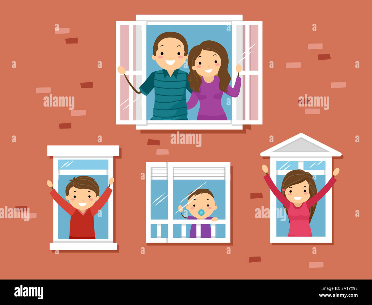 Cartoon dad waving hi-res stock photography and images - Alamy