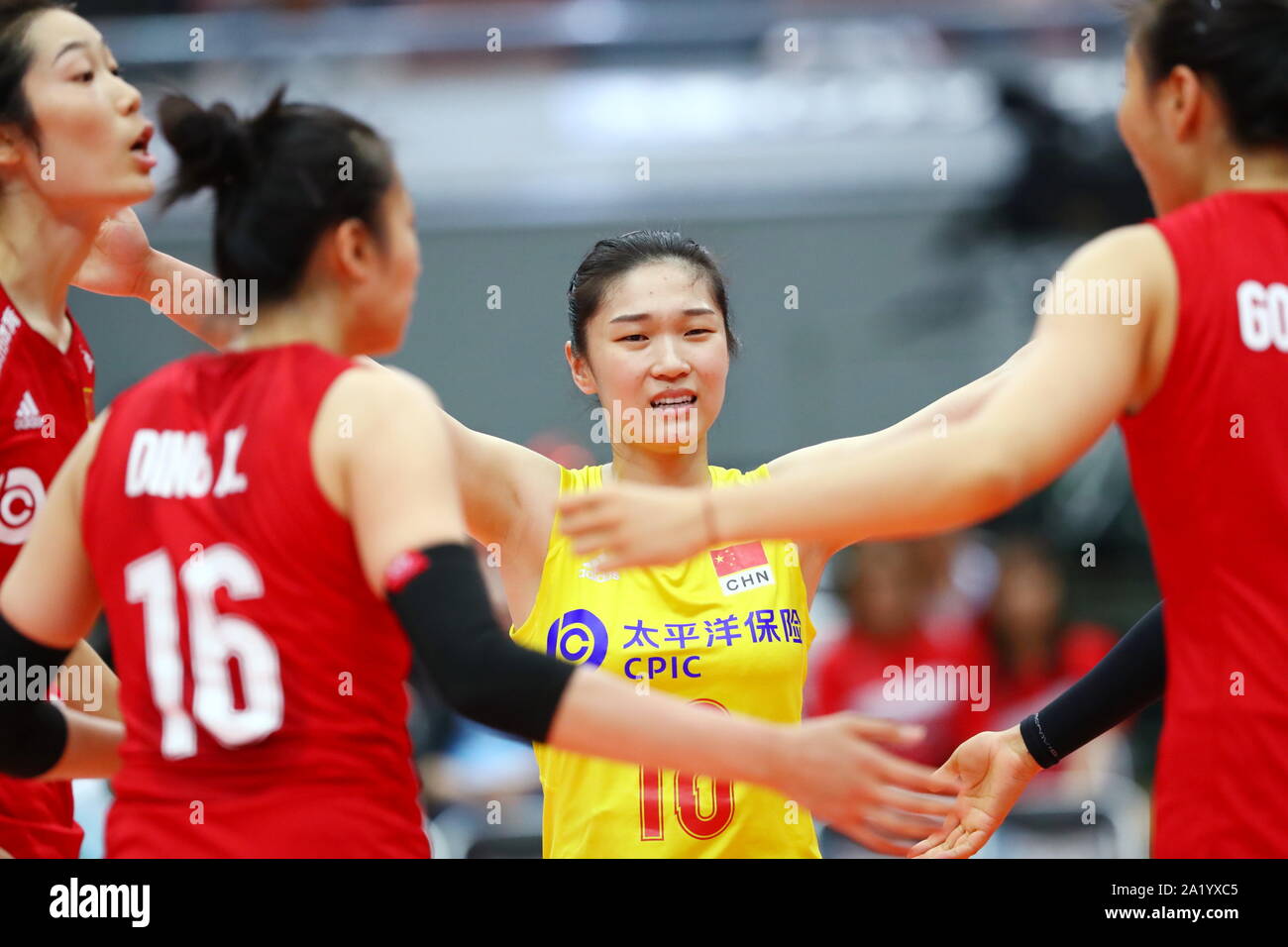 Osaka, Japan. 29th Sep, 2019. Mengjie Wang (CHN) Volleyball : 2019 FIVB Volleyball Women's World ...