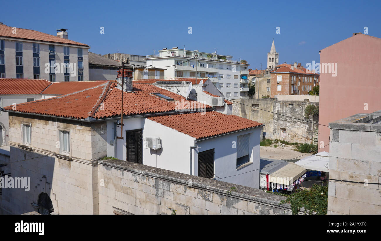 Croatia, Ancient buildings at Zadar and Dubrovnik old town Stock Photo ...