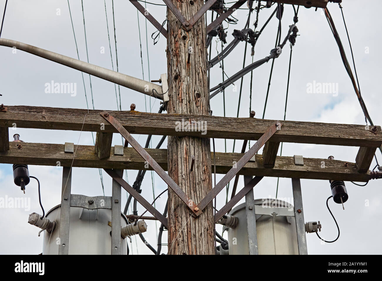 Weathered utility poles hi-res stock photography and images - Alamy