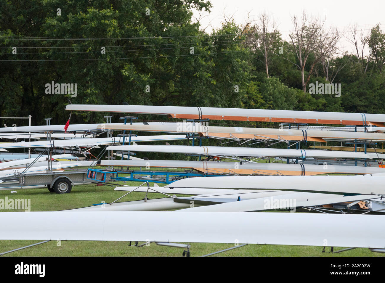 Rowing boat in dusk hi-res stock photography and images - Alamy
