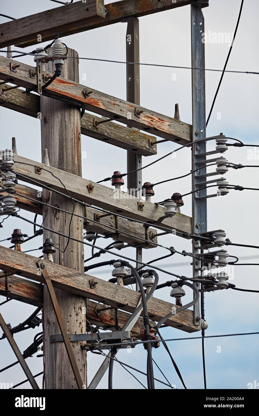 Weathered utility poles hi-res stock photography and images - Alamy