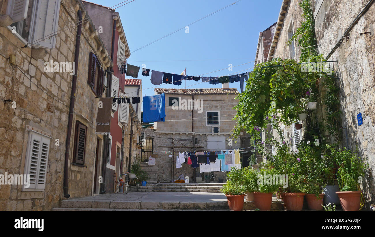 Croatia, Ancient buildings at Zadar and Dubrovnik old town Stock Photo ...