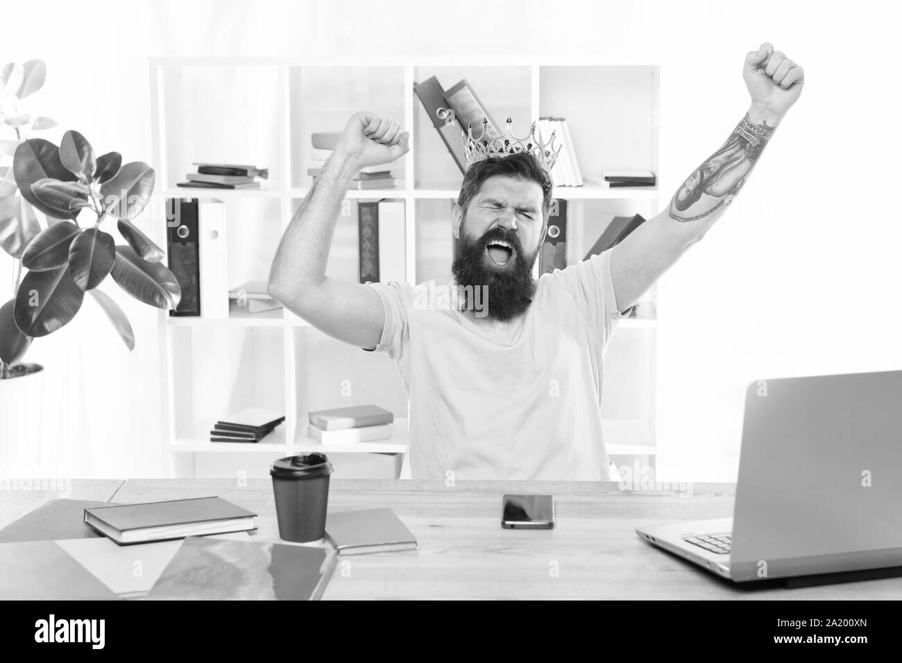 conceited happy winner. confident smiling man. Positive human emotion ...