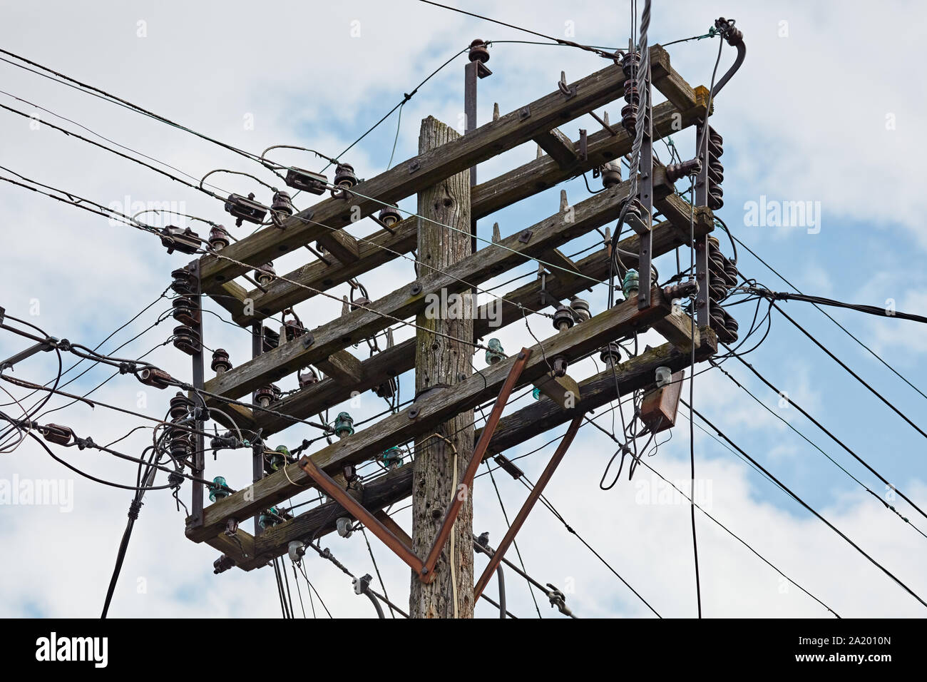 Weathered utility poles hi-res stock photography and images - Alamy