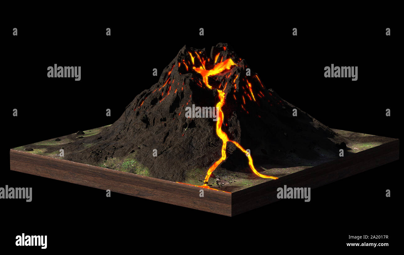 Volcano cross section hi-res stock photography and images - Alamy